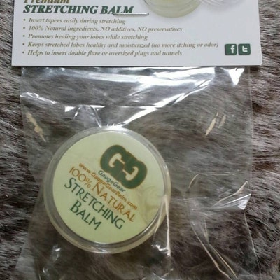 Ear Stretching & Piercing Aftercare Balm Gauge Gear 10ml, Stretched Ear ...