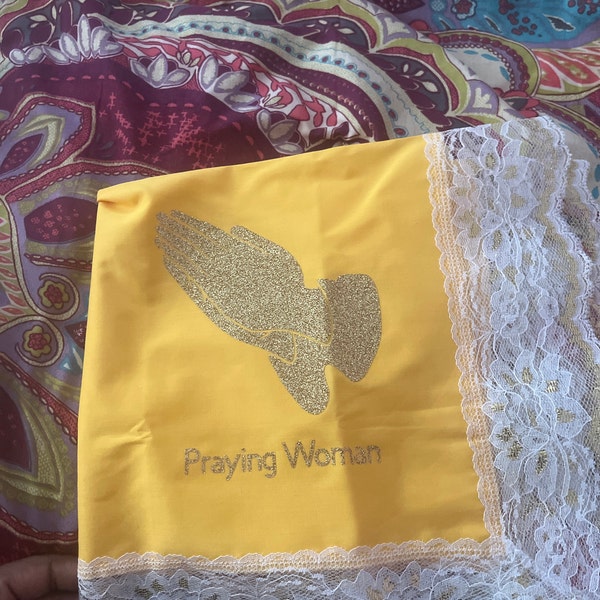 Praying Woman Lap Scarf - Etsy