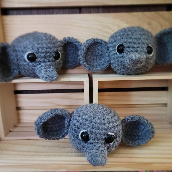 Elephant Keychain Crochet Pattern, Simple Easy Mini Amigurumi Animal ...