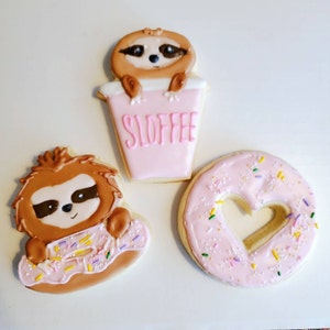 Cute Ella Sloth With Donut Sloth Cutter Donut Cutter - Etsy