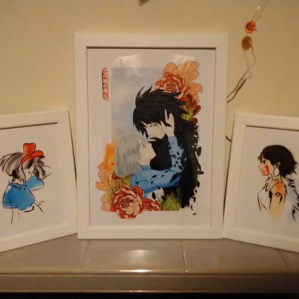Floral Anime Inspired Art Print - Etsy