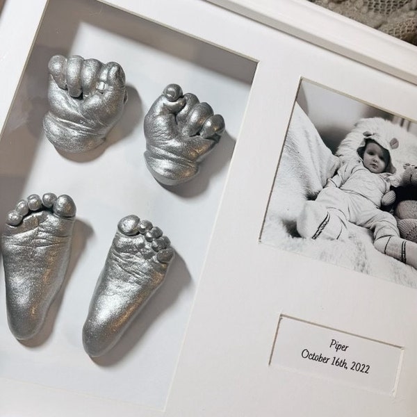 3D Baby Hands and Feet Mould Casting Kit WITH FRAME - Baby Shower Gift ...