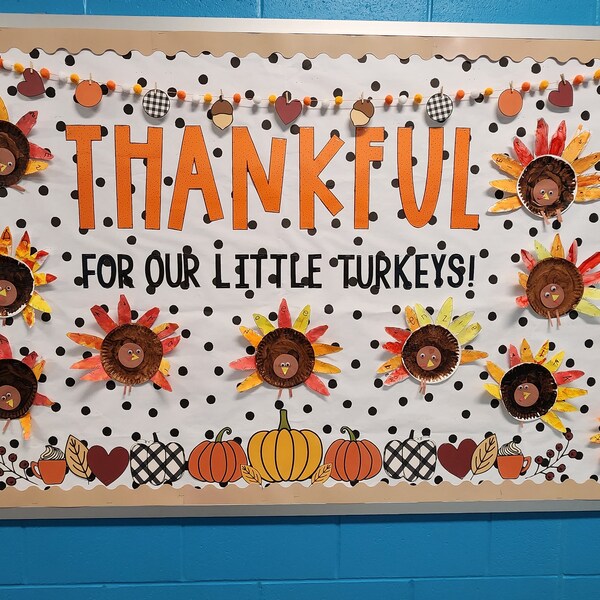 Thanksgiving Bulletin Board Kit & Student Activity - Etsy
