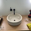 Natural Stone Vessel Bathroom Sink, Burj Ojinaga Marble, Fluted Vanity ...