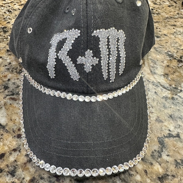 Rhinestone Hat Baseball Cap Custom Made Blingpersonalized Custom Ball ...
