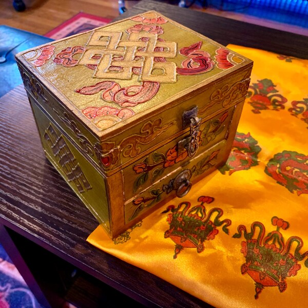 Traditional Tibetan Himalayan Wooden Boxes for Jewelries, Handcarved ...