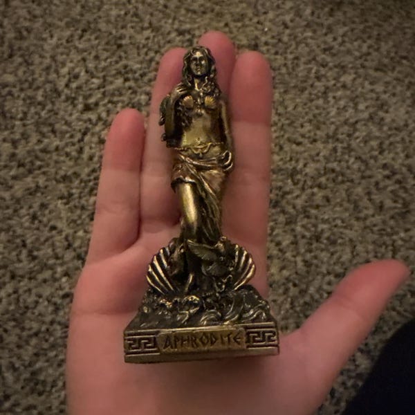 Vintage Aphrodite Mini Statue - Small Hand-painted Ancient Greek ...