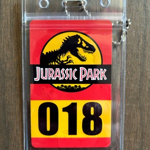 Jurassic Park ID Badge customize With Your FACE or NAME With - Etsy