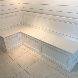 Rustic Modern Corner Bench With Slanted Backrest Custom - Etsy