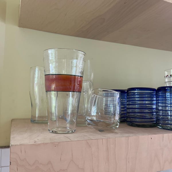 Color Changing Glass Mug Handblown Coffee and Tea Cup Iridescent Glass ...