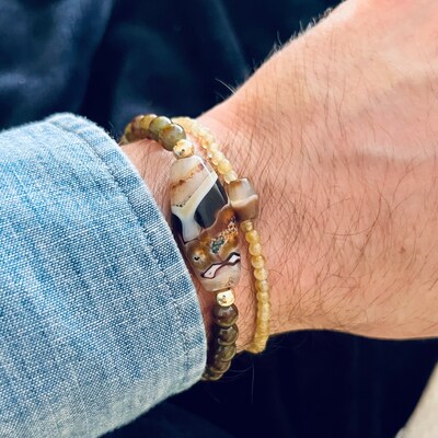 Neolithic Ancient Stone Age Jewelry Beads Made of Carnelian, Rock Stone ...