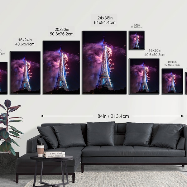 Landscape Canvas Print Size Guide Mockup, Canvas Size Guide Mockup ...