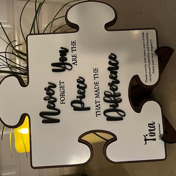 Personalized Retirement Puzzle Piece Gift: Farewell Keepsake - Etsy