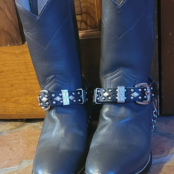 Vintage Western Cowboy Boot Heel Plates Guards Antique Silver With ...