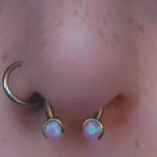 Half DARK PURPLE / SILVER (4G, 5G, 6G, 7G, 8G, 10G, or 12G) Anodized ...