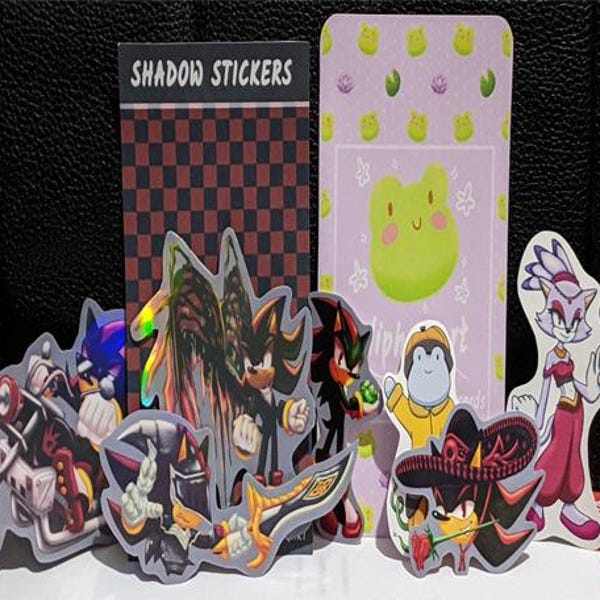Shadow the Hedgehog Stickers | (holographic or Glossy) Waterproof - Etsy