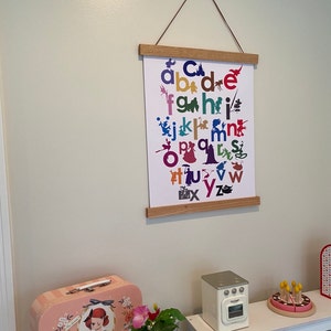 Disney Alphabet Toddler Poster Decor You Pick Your Favorite Color - Etsy
