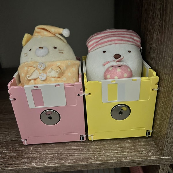 Floppy Disk - Pastel Colors - Pink - Container - Pencil Cup - Planter ...