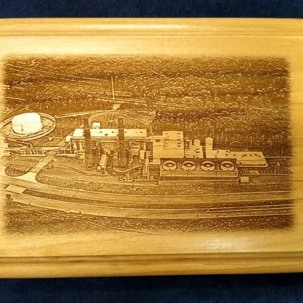 Laser Engraved Picture Plaque on Solid Wood - Etsy
