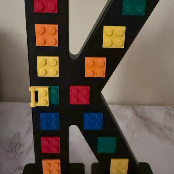 Black "brick Script" Stand-up Letters, Embedded With Real Bricks. - Etsy