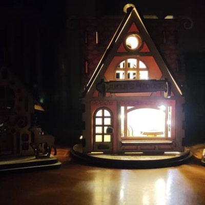 Santa Claus House Laser Cut File, SVG Plan for Glowforge and Cutting ...