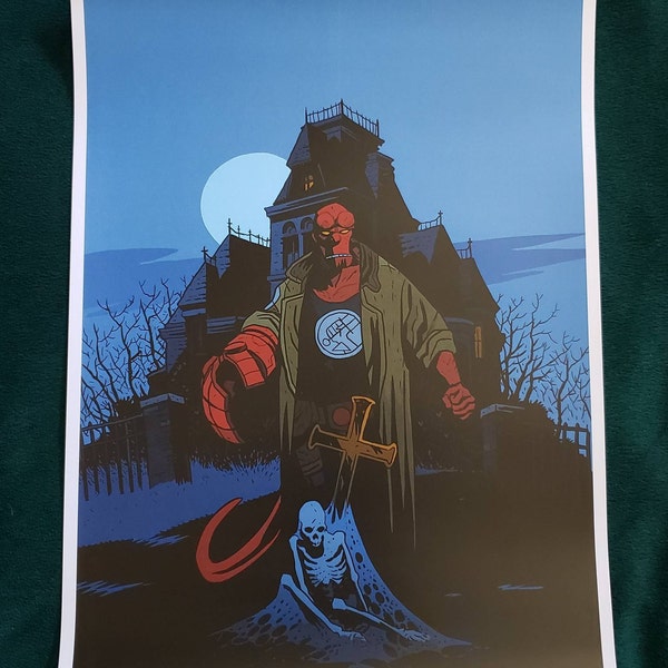 Hellboy 13x19 Cover Print - the Bones of Giants Collected - Etsy