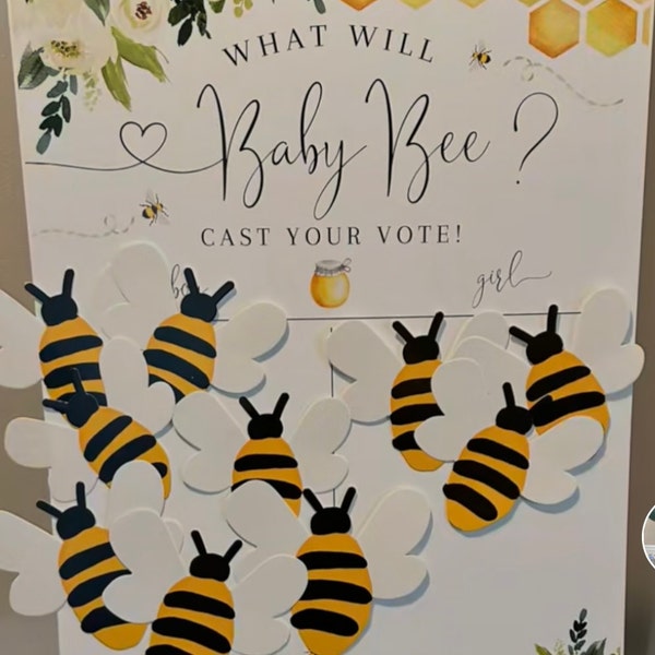 Bee Gender Reveal Boy or Girl Chart What Will Baby Bee He or She Cast ...