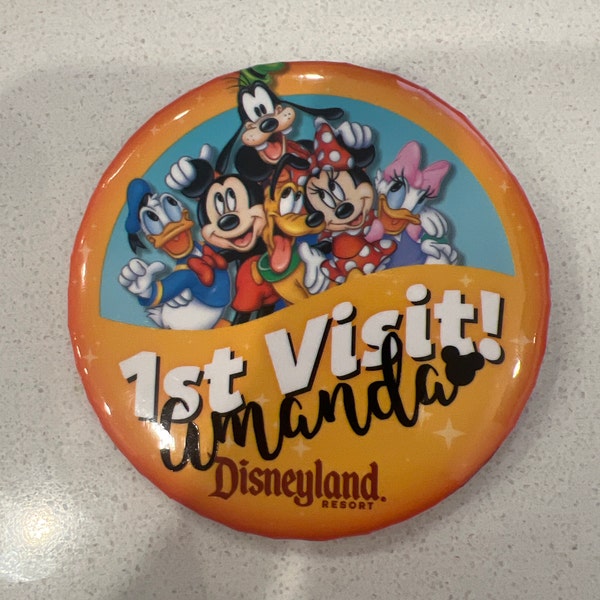 Disney Button Overlay and Name - Etsy