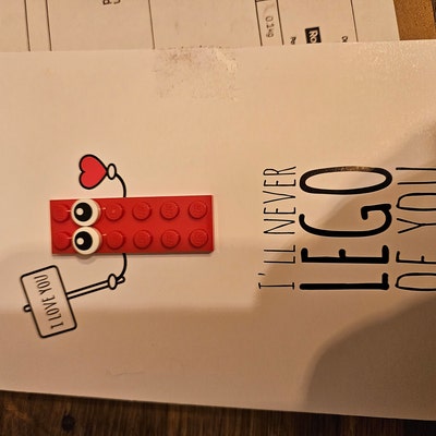 Balloon and Brick Piece Birthday Card Multiple Colours for Both Ballon ...