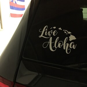 Live Aloha Hawaii Custom Vinyl Decal Sticker Flask Water Bottle Laptop ...