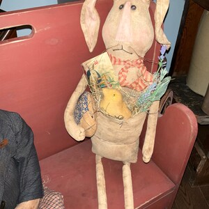 Primitive Rabbit Doll PATTERN Easter Bunny Doll Spring Rabbit Doll ...