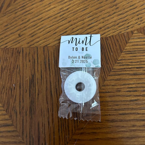 100pcs Mint to Be Wedding Favors,wedding Mints Labels,custom Wedding ...