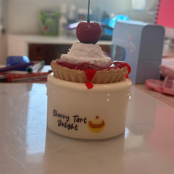 Cherry Tart, DIY Slime Kit, Thick Glossy Slime, Clay Slime, Cherry ...