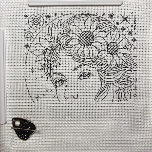 Temperature Stitch Gothic Cathedral With Stained Windows Modern Hand ...