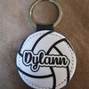 PU Vegan Leather Custom Name Softball Key Chain, Personalized Sports ...