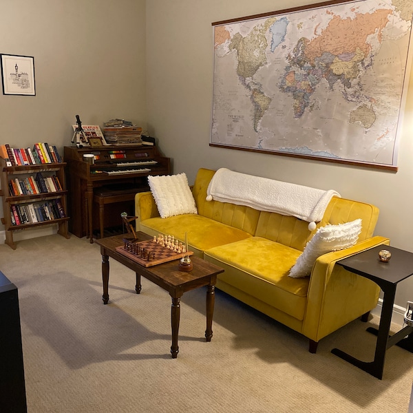 Classic World Map Large Poster Wooden Wall Hanging, Most Detailed up to ...