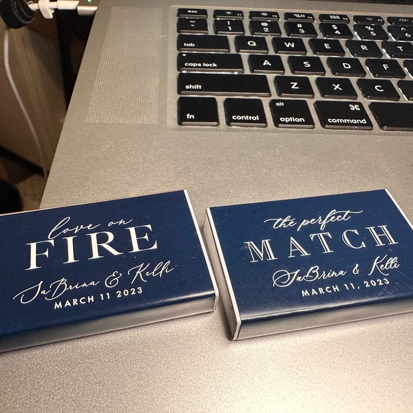 Custom Wedding Matches SET OF 50 - Custom Matches - the Perfect Match ...