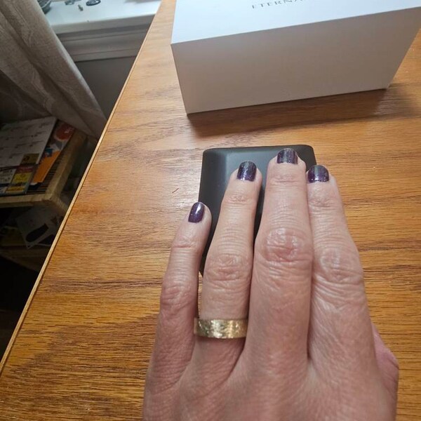 4mm Flat Gold Band - ICE MATTE FINISH / Comfort Fit / 10k 14k 18k ...