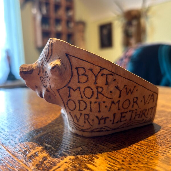 Welsh Poem Bowl: Cypress Wood. deep Memory - Etsy