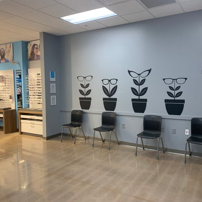 Eye Glasses Wall Decal, Doctor Office Decoration, Optometry Art ...