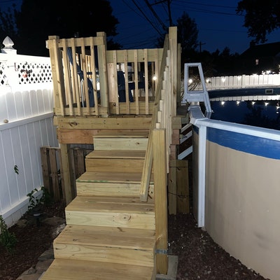 Plans for Above Ground Pool Deck 12x14 24' Round Pool 52 High - Etsy