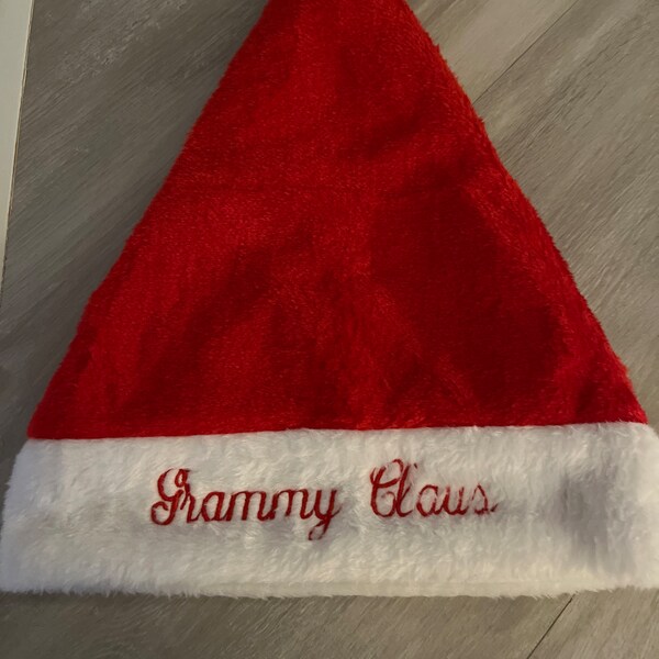 Santa Hat, Holiday Gift, Customizable Personalized Embroidered Hat ...