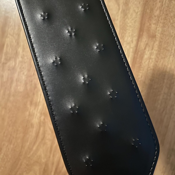 Black Leather Vampire Paddle - Small Sharp Teeth - Etsy