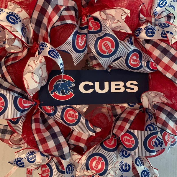 Offray 4-pack MLB Chicago Cubs Ribbon, Blue/white/red - Licensed by ...