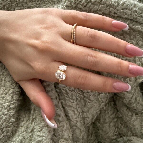 Diamond Eternity Wedding Ring | 14k Solid Gold Baguette Ladder Ring ...