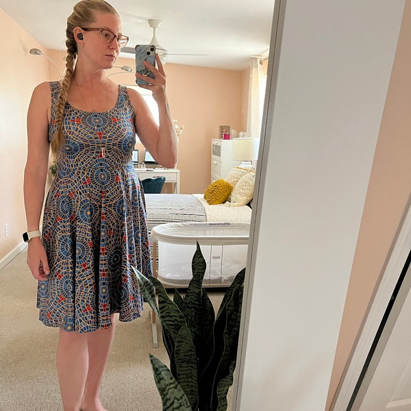 Women's 80s Space Galaxy Video Game Skater Skirt Galaga 8 Bit Arcade ...