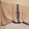 Grain Sack Inspired Farmhouse Sink Curtain Farmhouse Curtains Feed Sack ...