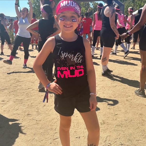 Mud Run /I Sparkle Even in the Mud/ Glittered Ladies Tank Top / 5k Run ...