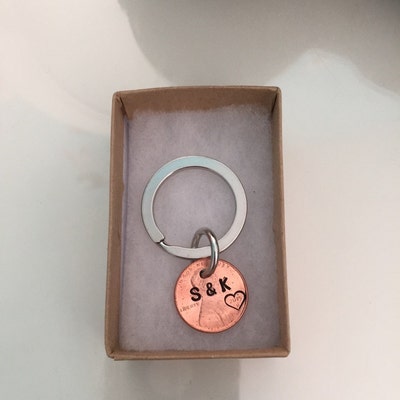 2 Personalized Keychain Set Boyfriend Gift Girlfriend Gift Engraved ...