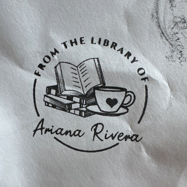 Personalized Book Lover Gift Embosser Monogram Book Stamp Embosser ...